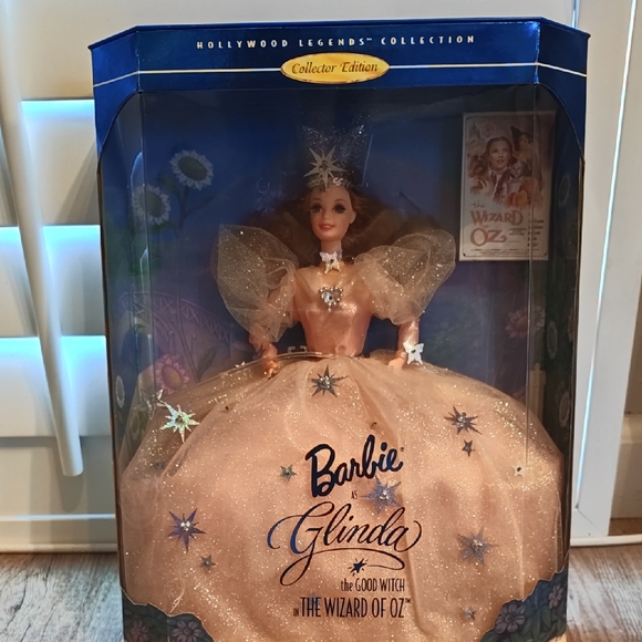 Barbie | Toys | Rare 99s Nib Barbie Glinda In Sparkling Pink Gown ...